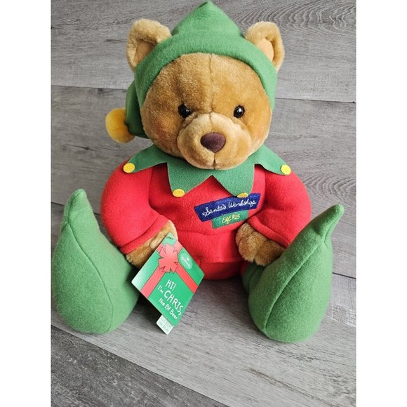 Hallmark | Toys | Vtg Hallmark Chris The Elf Bear Santas Workshop 25 ...